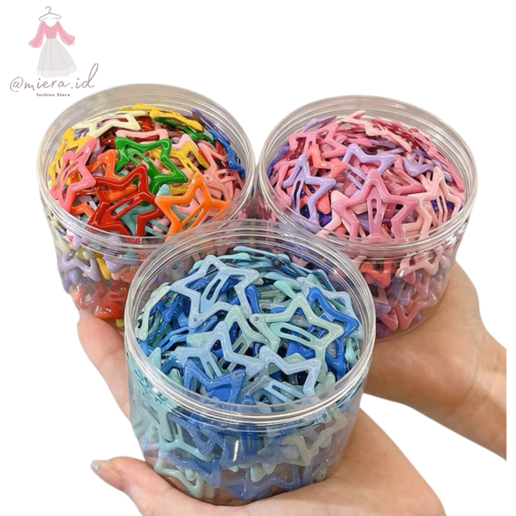 Jual AMIERA - [100PCS SET TOPLES JR504] Jepit Bintang Isi 100pcs With ...
