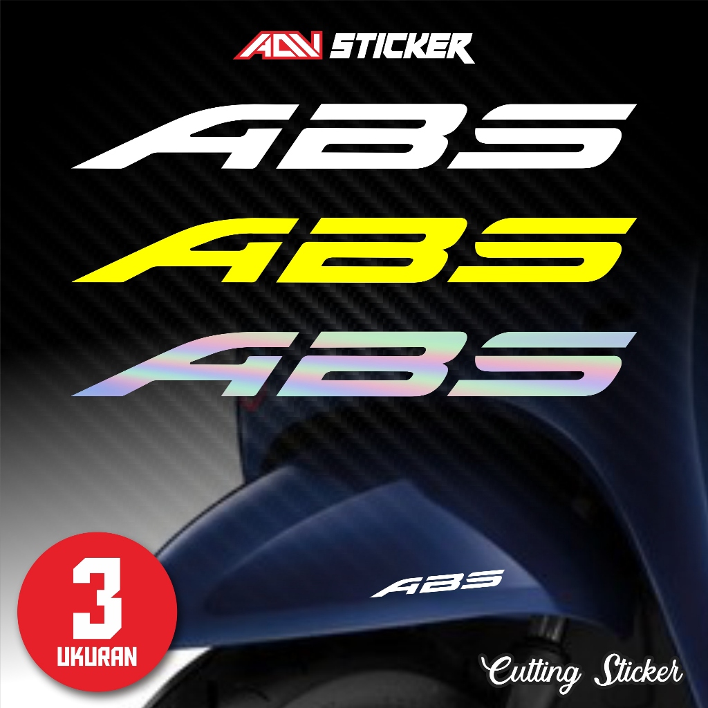 Jual Sticker Cutting Logo ABS | Cutting Sticker Motor Premium | 3 ...