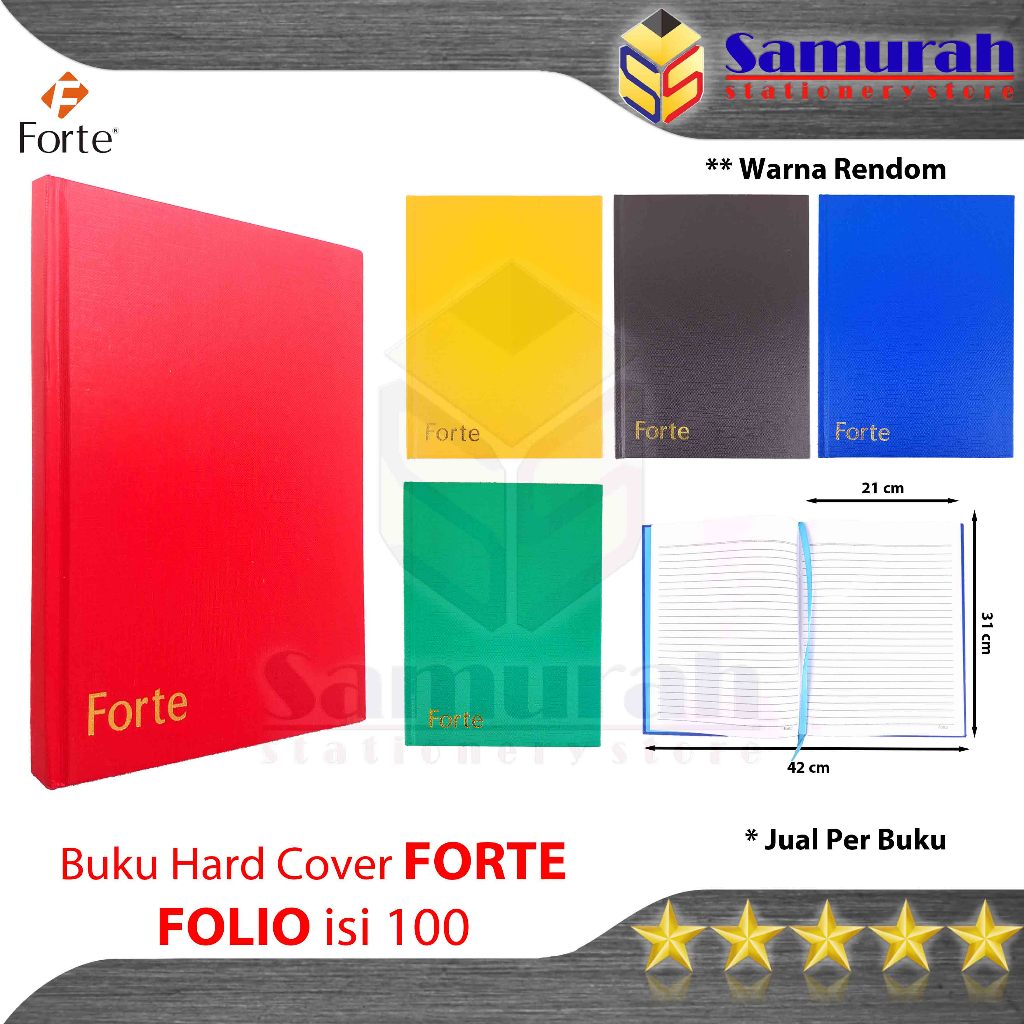 Jual Buku Hard Cover Premium Forte Folio isi 100 lembar / Ukuran F4 ...