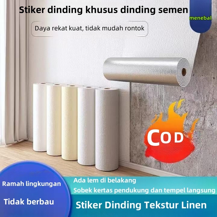 Jual Gulungan Kertas Dinding Stiker Dinding Linen 50cm*280cm/Dekorasi ...
