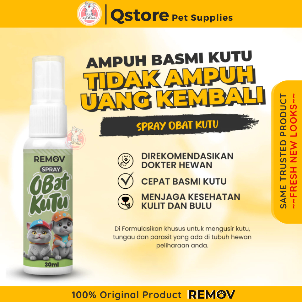Jual Obat Kutu Kucing Semprot Remov Spray Obat Kutu Kucing Anjing 30ml ...