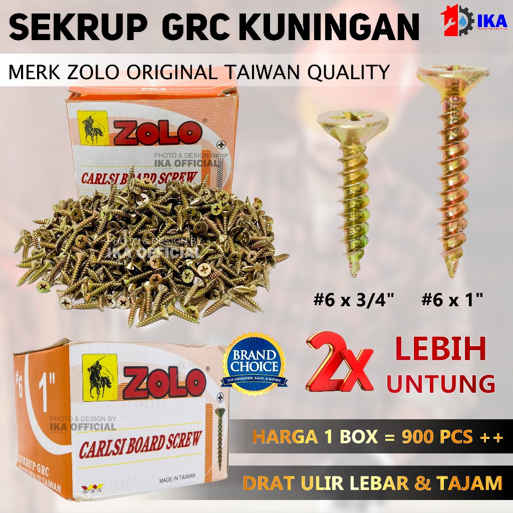 Jual SKRUP GRC KALSIBOARD 6 X 1 IN SEKRUP GRC 2,5 CM 25 MM CALCIBOARD ...