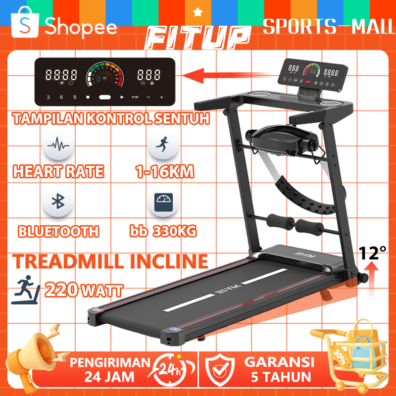 Jual Fitup Treadmill Elektrik 1-16KM Treadmill Incline Treadmill Low ...