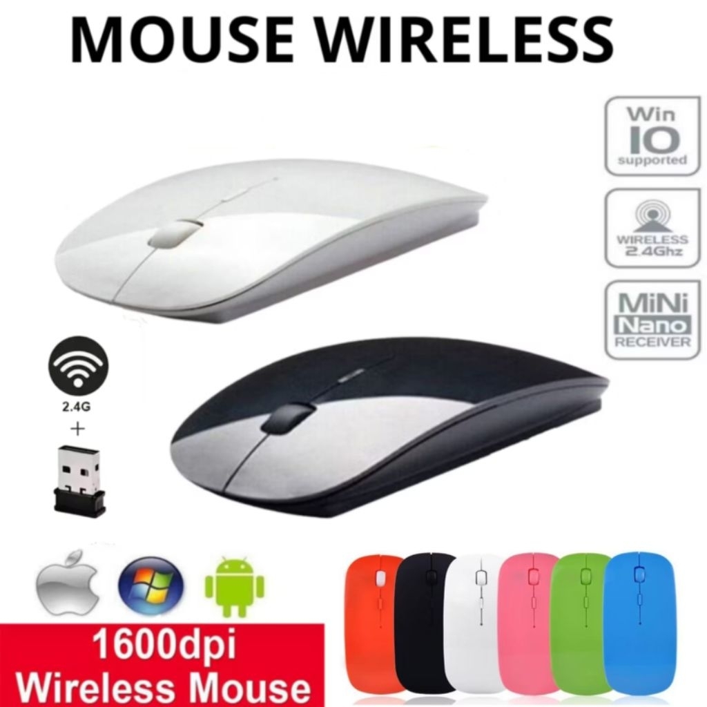 Jual AP-01 - Mouse Wireless Ultra Slim Usb Dongle 2.4GHz / Mouse ...