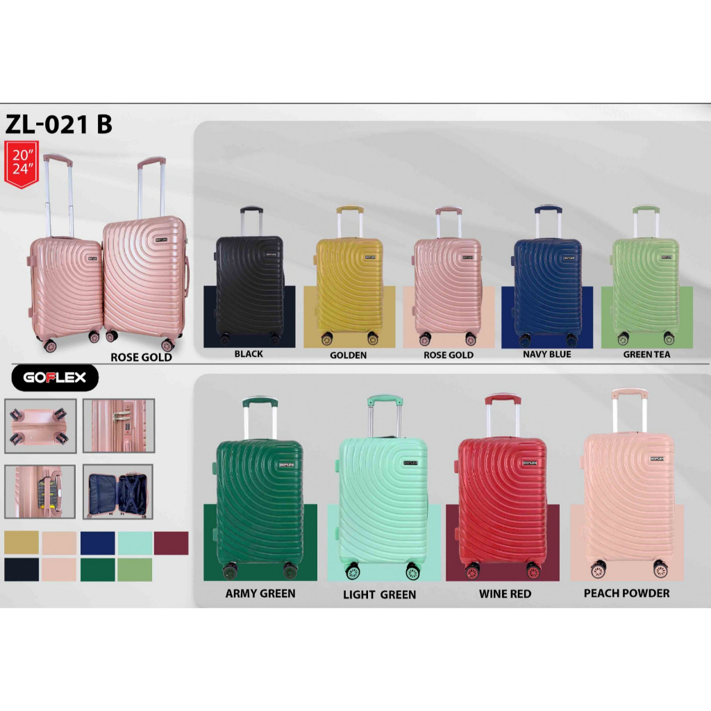 Jual ANTI PECAH KOPER FIBER ABS FULL WARNA GOFLEX 20 INCI DAN 24 INCI ...