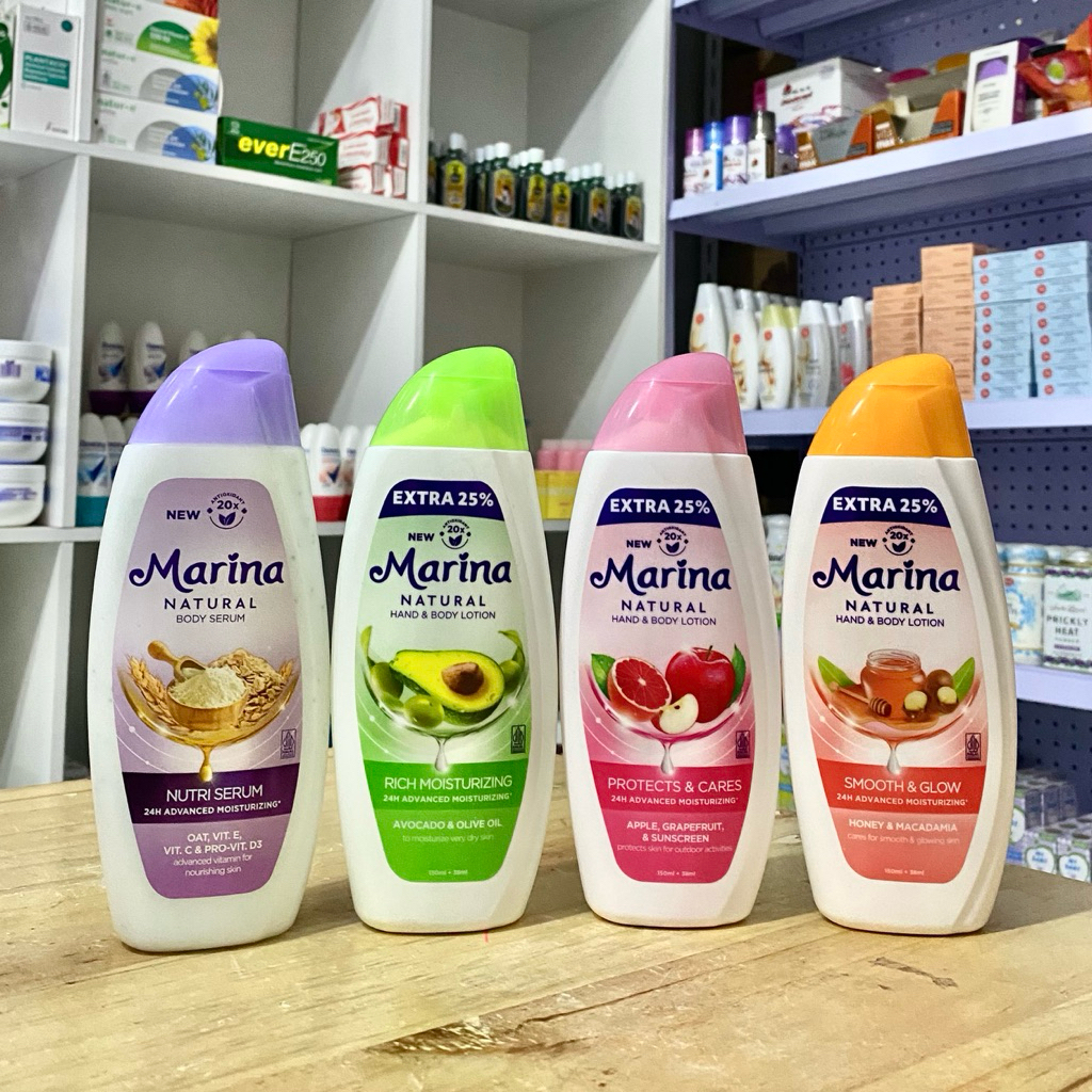 Jual MARINA NATURAL HAND BODY LOTION 150+38ML / Handbody Marina ...