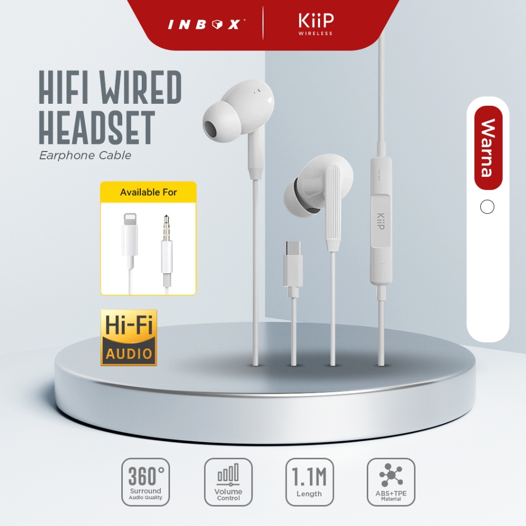 Jual KiiP Headset Wired HiFi Earphone Kabel ENC Call Noise Cancellation ...