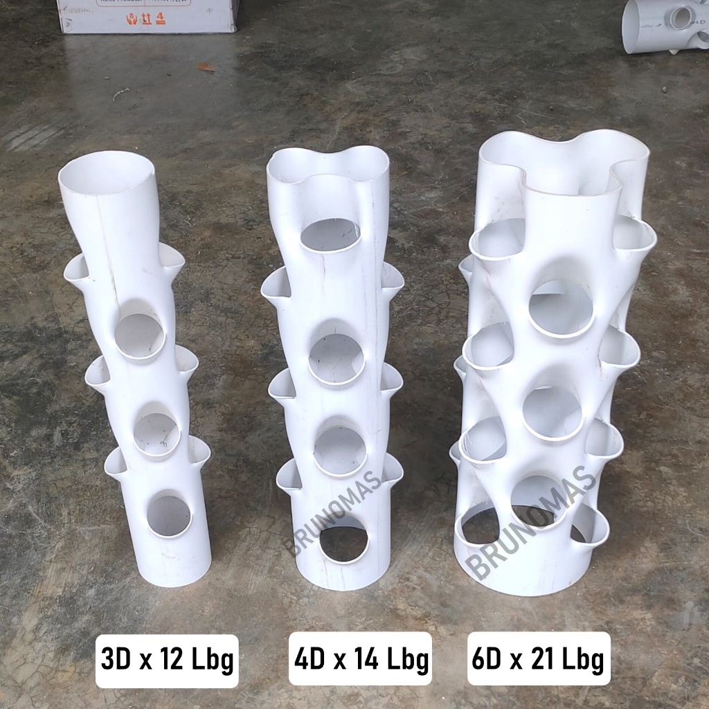 Jual Pot Tower Vertikal Tinggi 50cm Tanaman Hidroponik Vertikultur ...