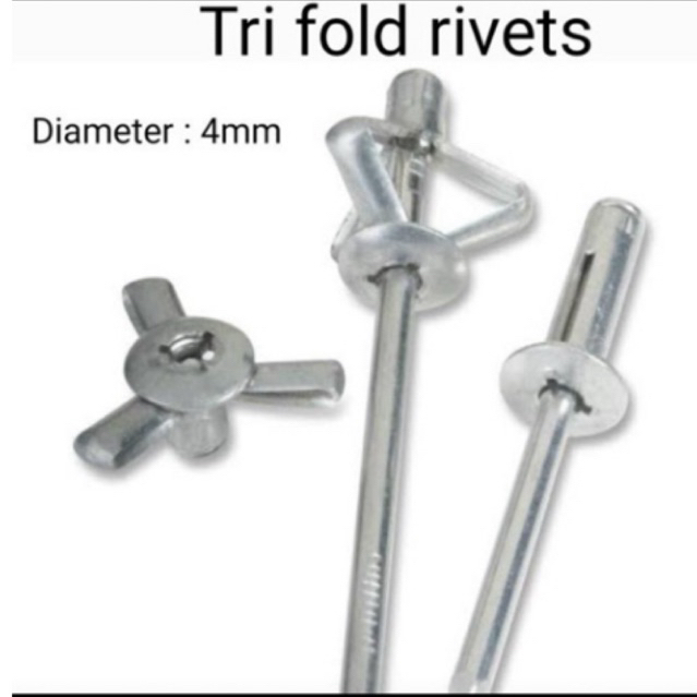 Jual Tri fold rivet pop paku rivet alumunium | Shopee Indonesia