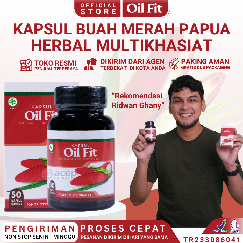 Jual Oil Fit Kapsul Minyak Buah Merah Papua Asli 100% Original | Shopee ...