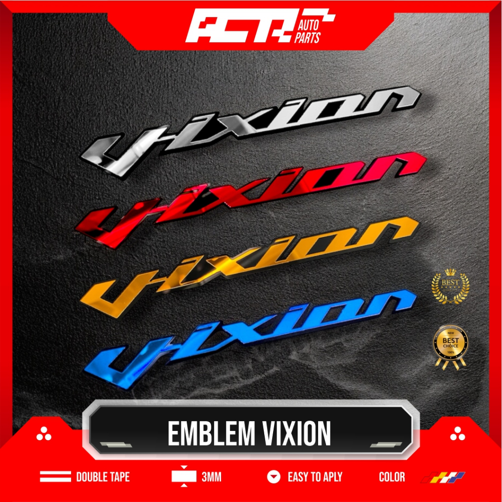 Jual Emblem VIXION Akrilik timbul logo bahan akrilik 3D STIKER MOTOR ...