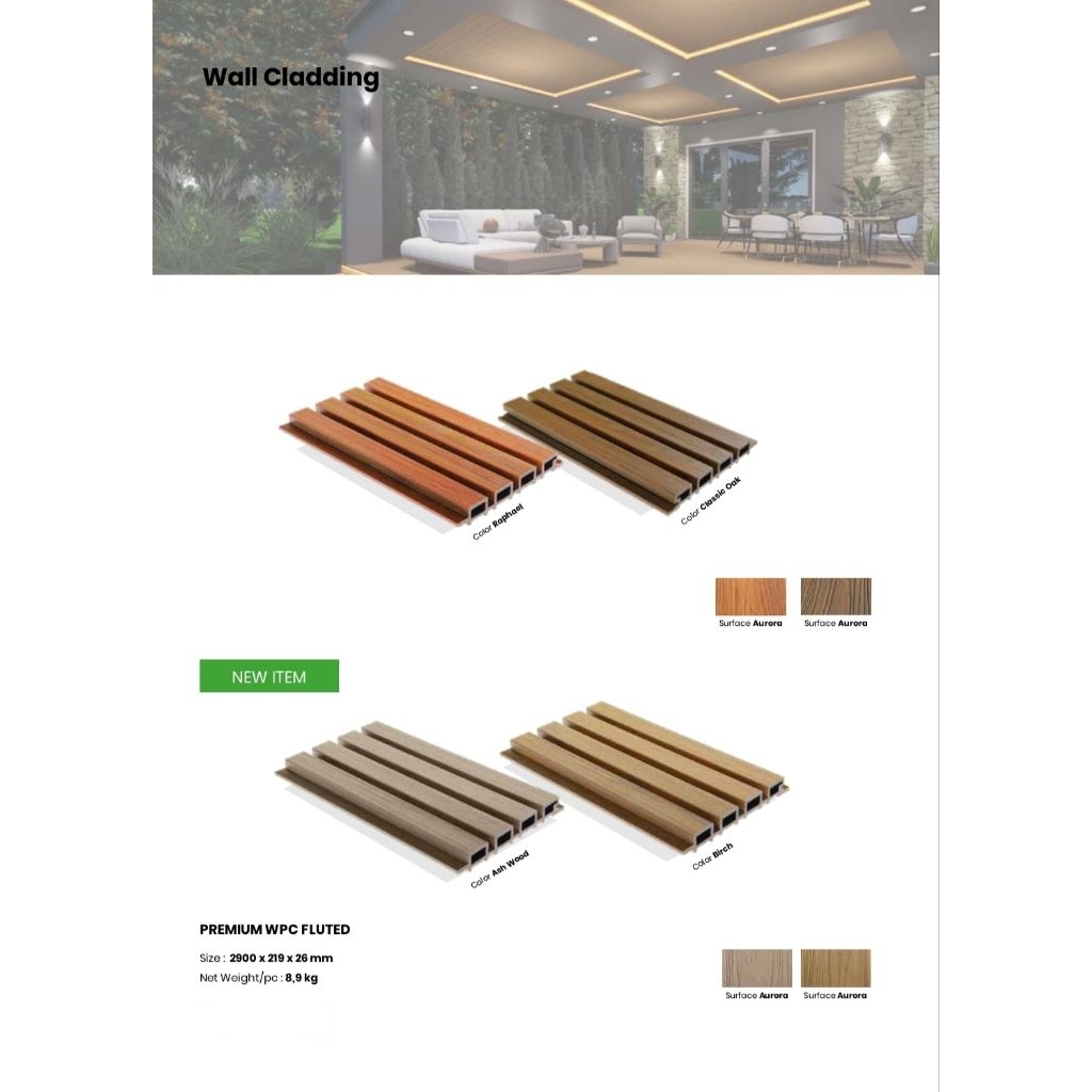 Jual WPC CLADDING PREMIUM WPC FLUTED SURFACE : AURORA MEREK ROSHAN ...