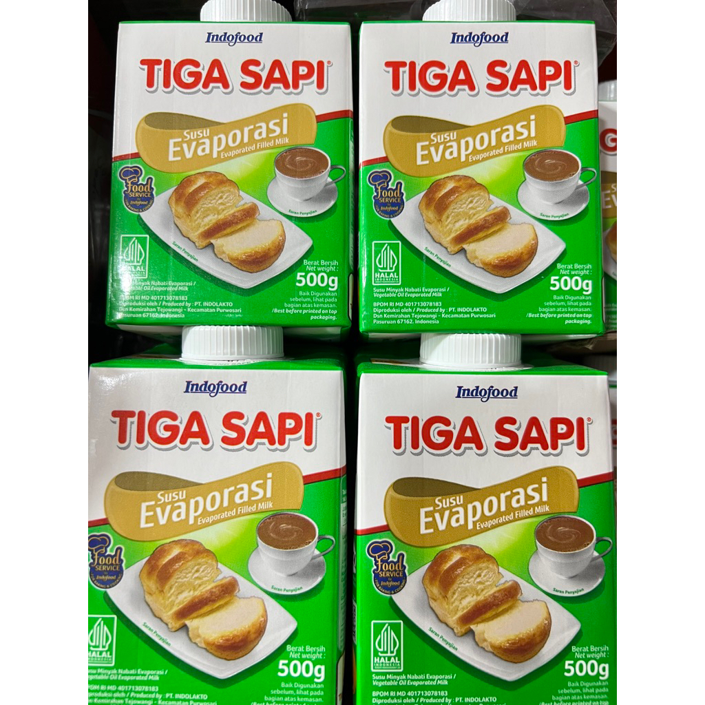 Jual Susu TIGA SAPI EVAPORASI 500gr / susu evaporasi / susu indofood ...