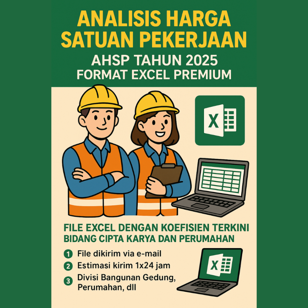 Jual (35) Template AHSP 2025 Excel – Analisis Harga Satuan Pekerjaan Cipta Karya & Perumahan ...