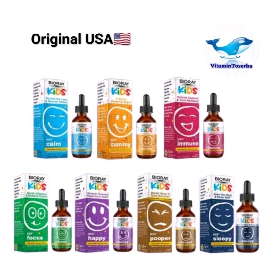 Jual Bioray Kids NDF Tummy/Sleepy/Focus/Immune/Calm/Happy/Pooper 60/120 ...