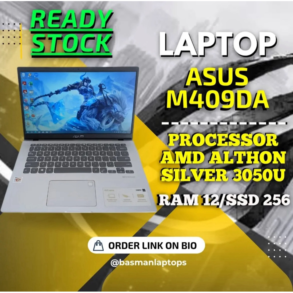 Jual Laptop Asus M409D AMD ATHLON Silver Ram 12 Pakai SSD - Laptop ...