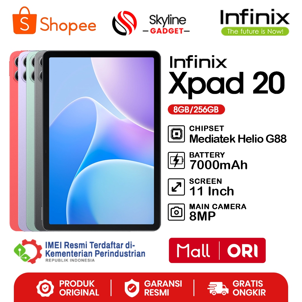 Jual Infinix XPad 20 LTE 7000 mAh [8GB+256GB] - Garansi Resmi 1 Tahun ...