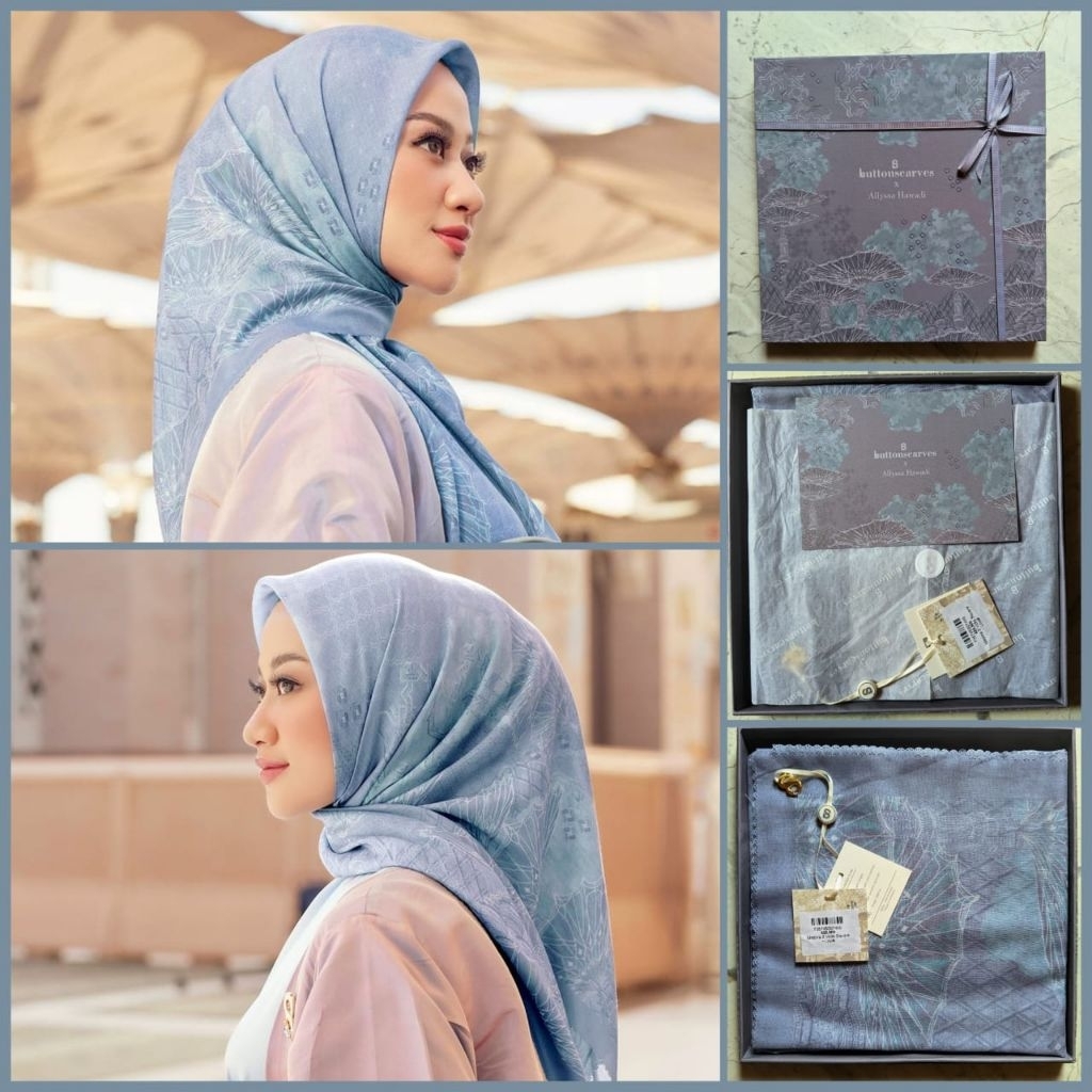 Jual [ORIGINAL] Buttonscarves X Allyssa Hawadi Medina 2 Series Voile ...