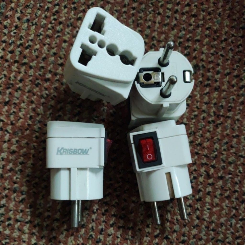 Jual Over steker 3 pin ke 2 pin + Saklar indikator Krisbow bekas ...