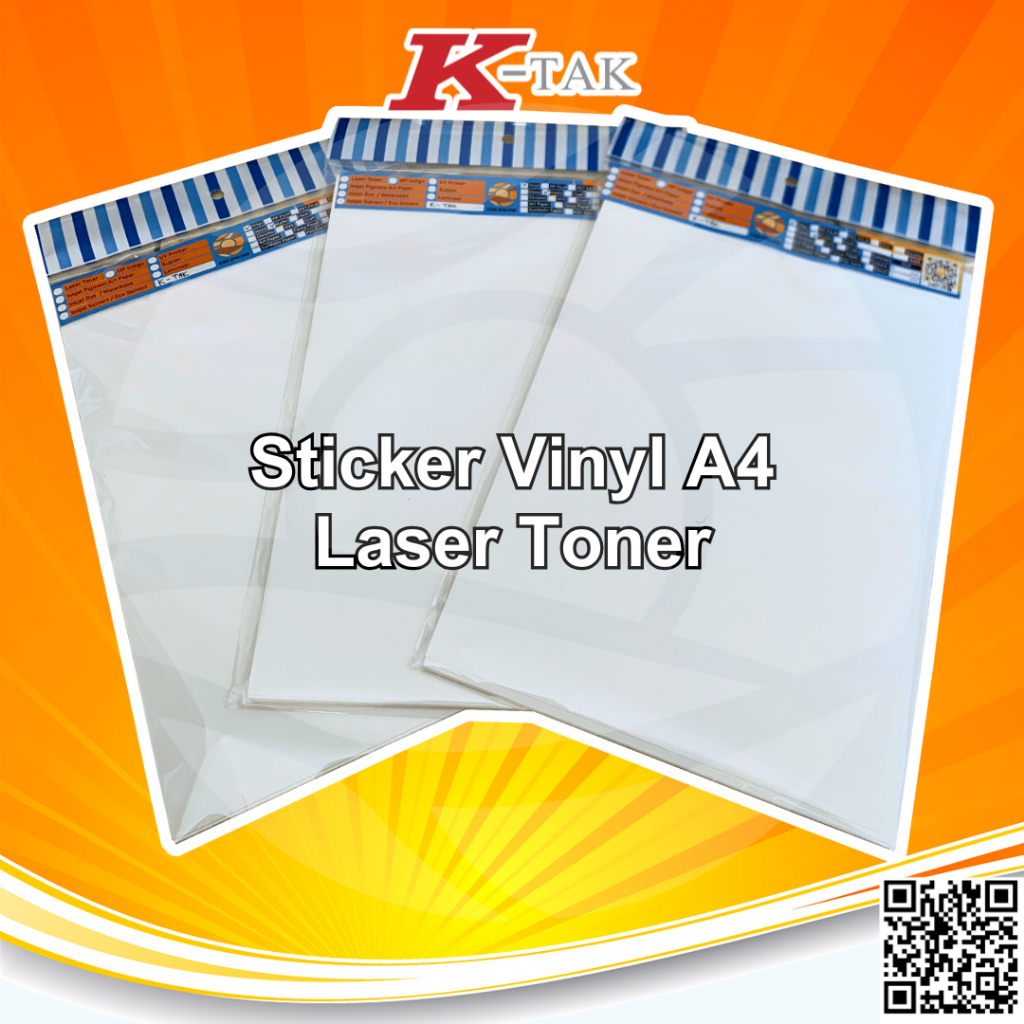 Jual Ktak Sticker Vinyl PP Film K-Tak Stiker Digital Print Laser Toner ...