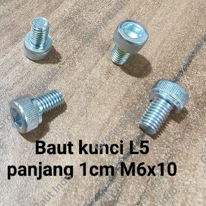 Jual Baut Kunci L5 Panjang 1cm galvanis 6x10mm (paket 30pcs) | Shopee ...