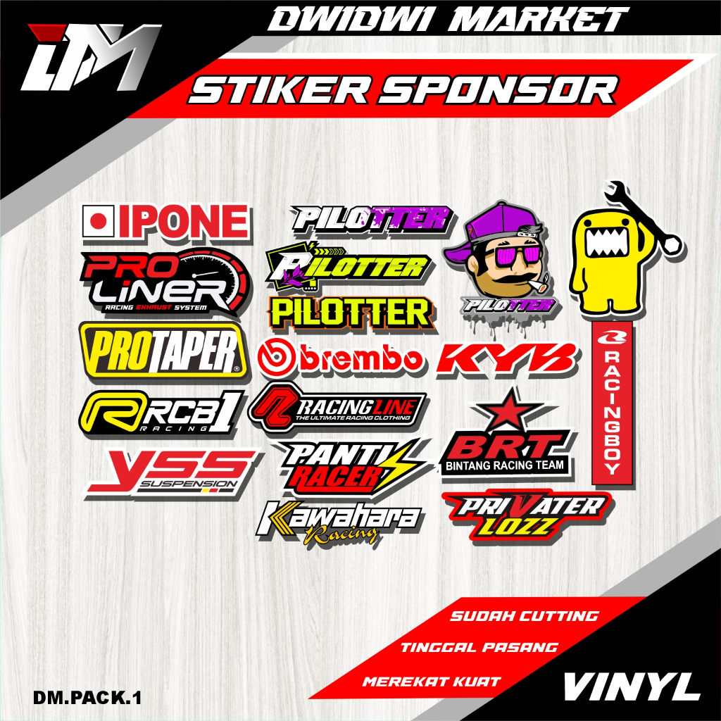 Jual Stiker Pack Cutting Terviral 2025- Vinyl/Stiker SPONSOR (Promo COD ...