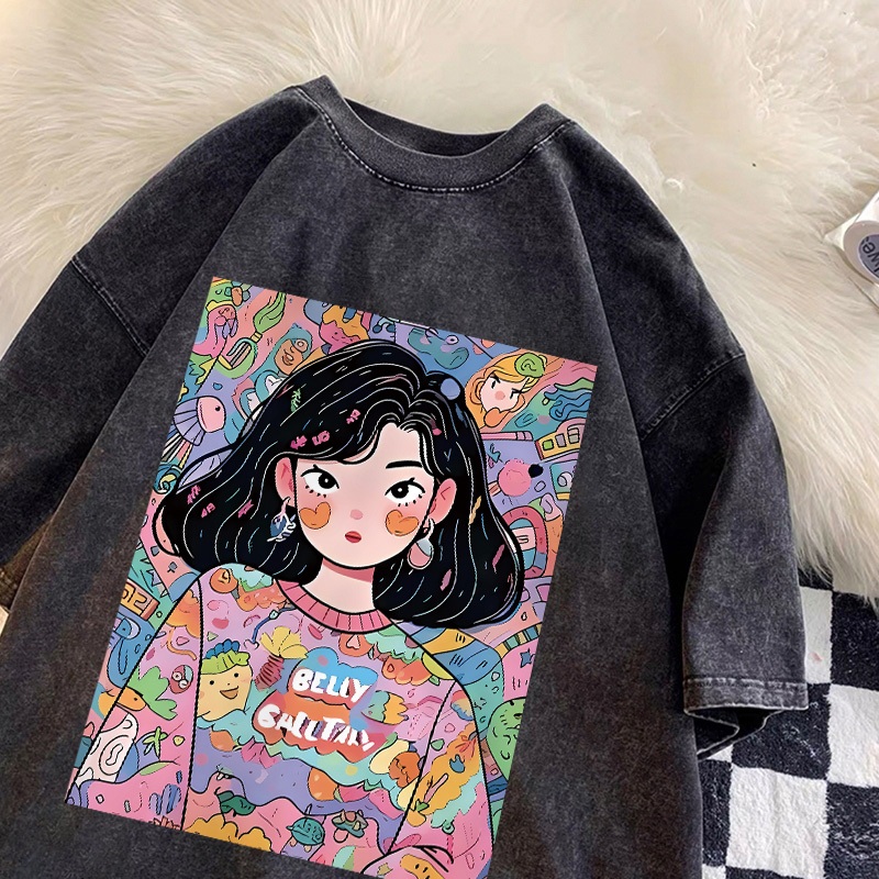 Jual Forteid T-shirt Lengan Pendek Baju Kaos Oversize Wanita Baju ...