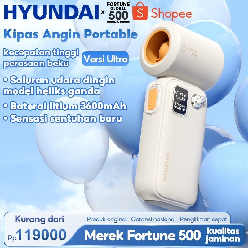 Jual HYUNDAI Kipas Angin Portable Mini Fan High-speed Lucu Turbo ...