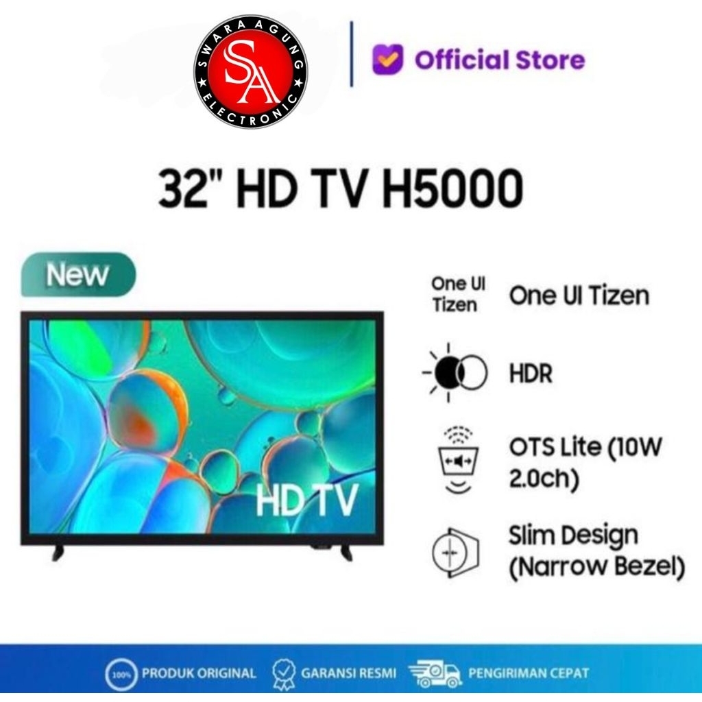 Jual Led Smart Tv 32 Inch Samsung Type: 32H5000 (Khusus Daerah Medan ...
