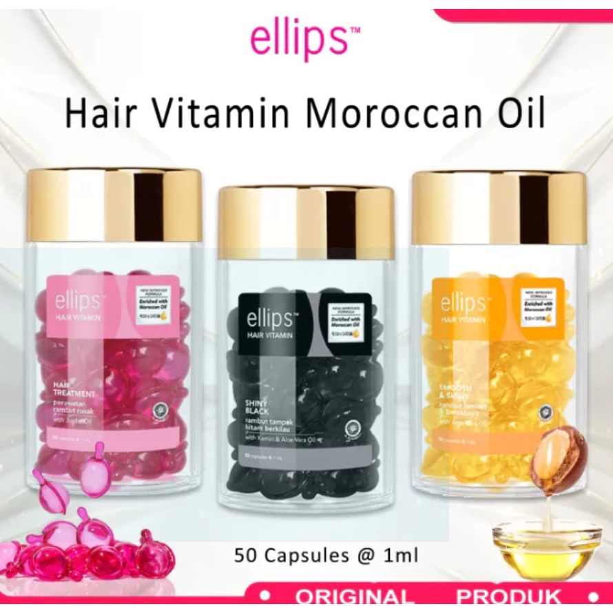 Jual HAIR VITAMIN/VITAMUN RAMBUT ELLIPS ISI 50 | Shopee Indonesia