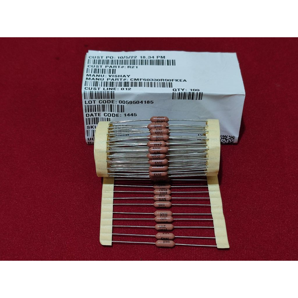 Jual Vishay Dale CMF60 Metal Film Resistor 10R / 330R / 22K1 / 39K2 ...