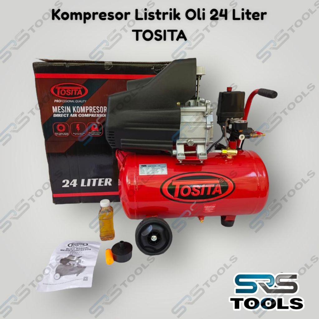 Jual TOSITA Kompresor Angin Listrik 3/4HP 24 ltr - Air Compressor 3/4 ...