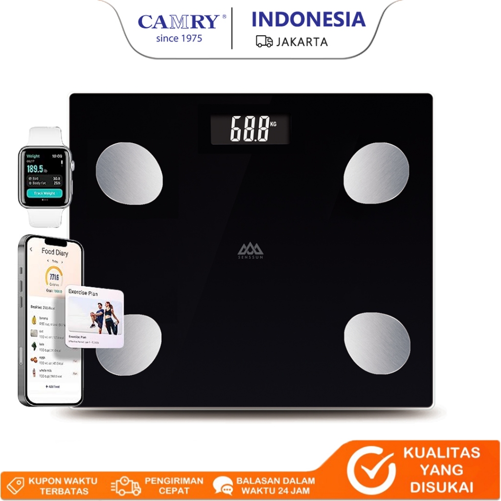 Jual camry timbangan badan digit, timbangan berat akurat, timbangan ...
