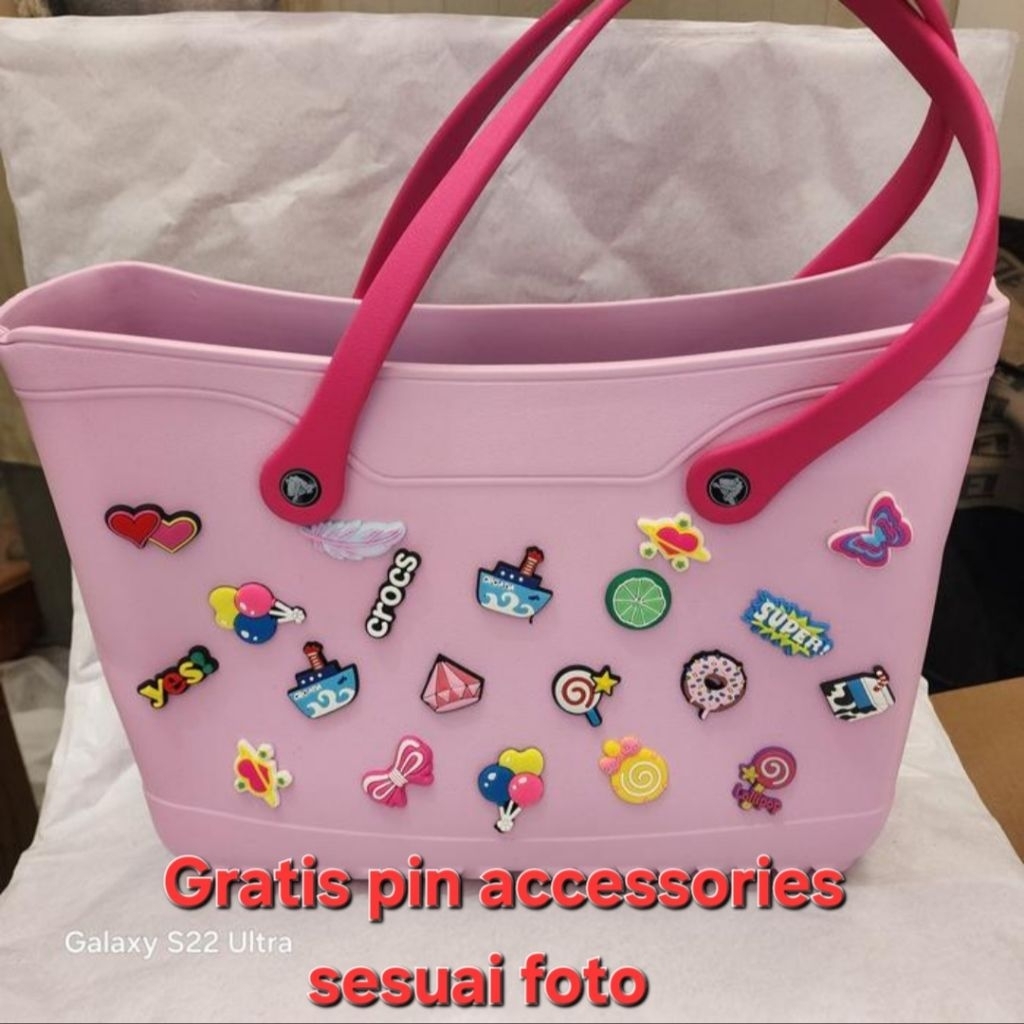 Jual TAS CROCS CLASSIC TOTE BAG JIBBITZ / TAS HANDBAG WANITA CROCS ...