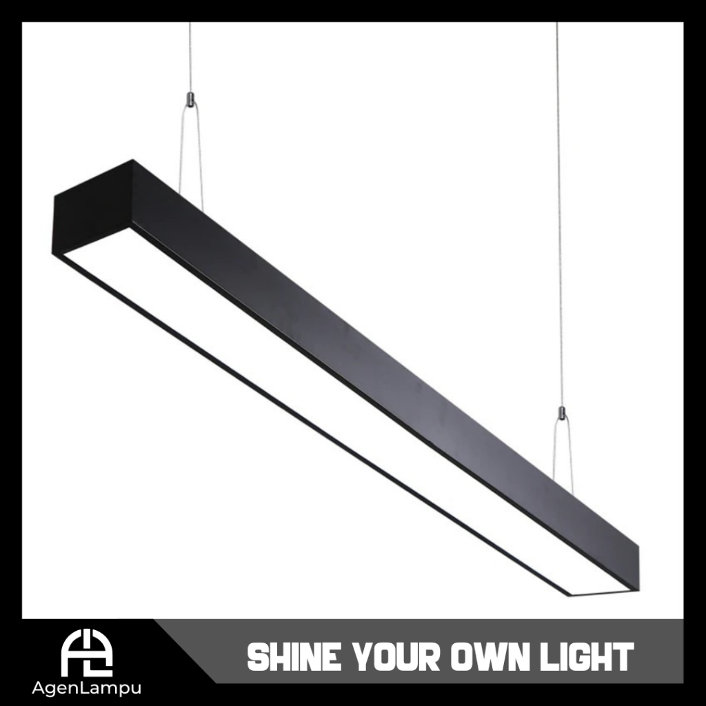 Jual LAMPU GANTUNG LED BALOK LAMPU KANTOR PLAFON LED LAMPU KERJA OFFICE ...
