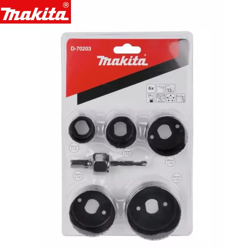 Jual Holesaw Hole Saw Kit Set 6pcs Mata Bor Pelubang Kayu 6 pcs Makita ...