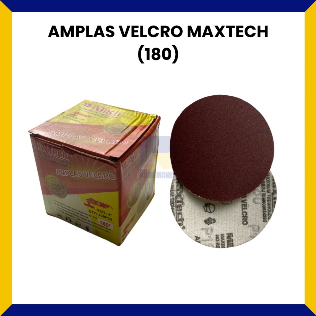 Jual Amplas Bulat Velcro Maxtech Grit 180 | Shopee Indonesia