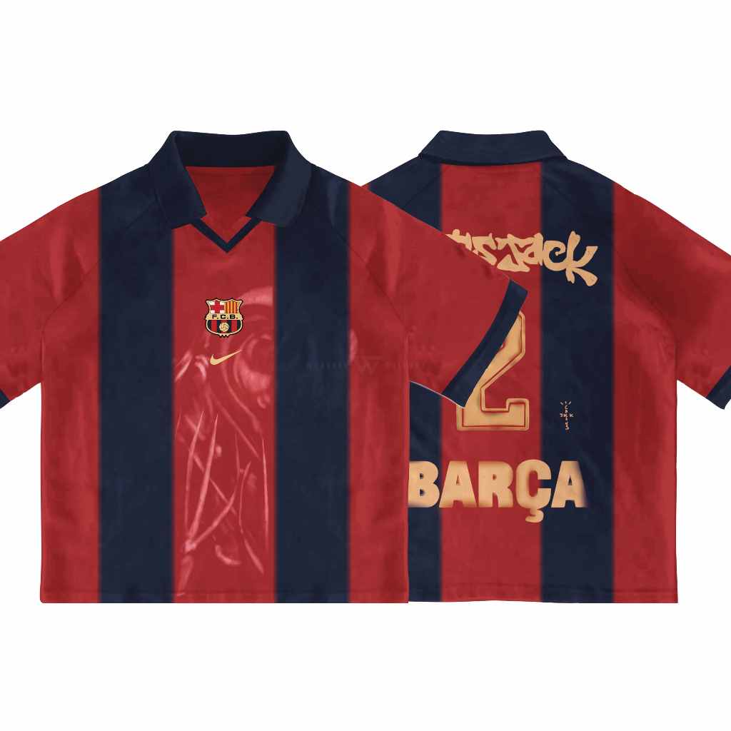 Jual Barça x Travis Scott - Cactus Jack Skeleton - Retro Jersey ...