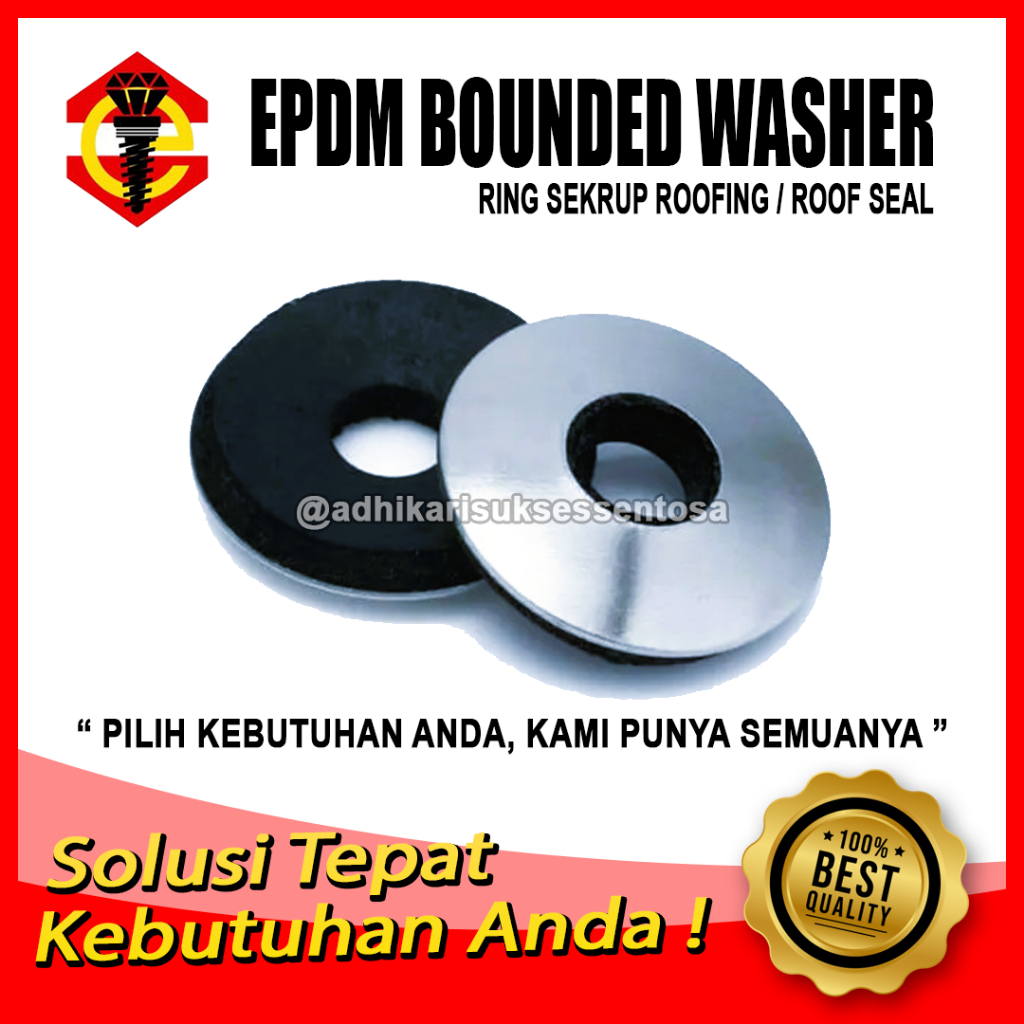 Jual Ring Sekrup Roofing / Roof Seal / EPDM Bounded Washer | Shopee ...