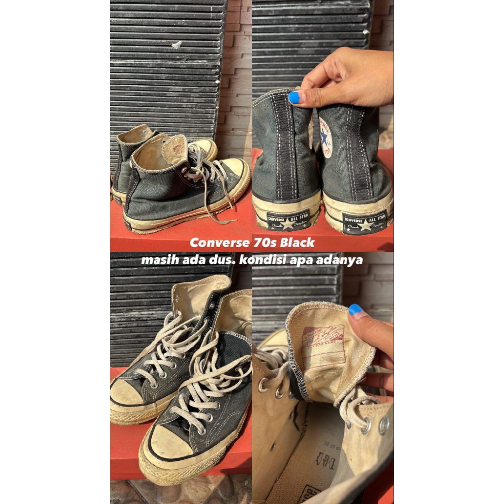 Jual Converse Chuck Taylor 70's Black ( second / bekas ) | Shopee Indonesia