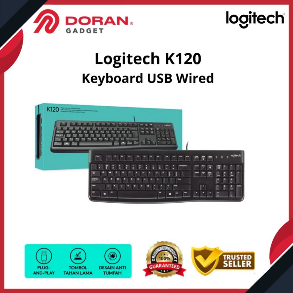 Jual Logitech Keyboard K120 K 120 USB Wired - Garansi Resmi 3 Tahun ...