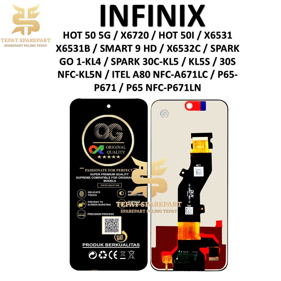 Jual LCD TOUCHSCREEN LCD+TS INFINIX HOT 50 5G / X6720 / HOT 50I / X6531 ...