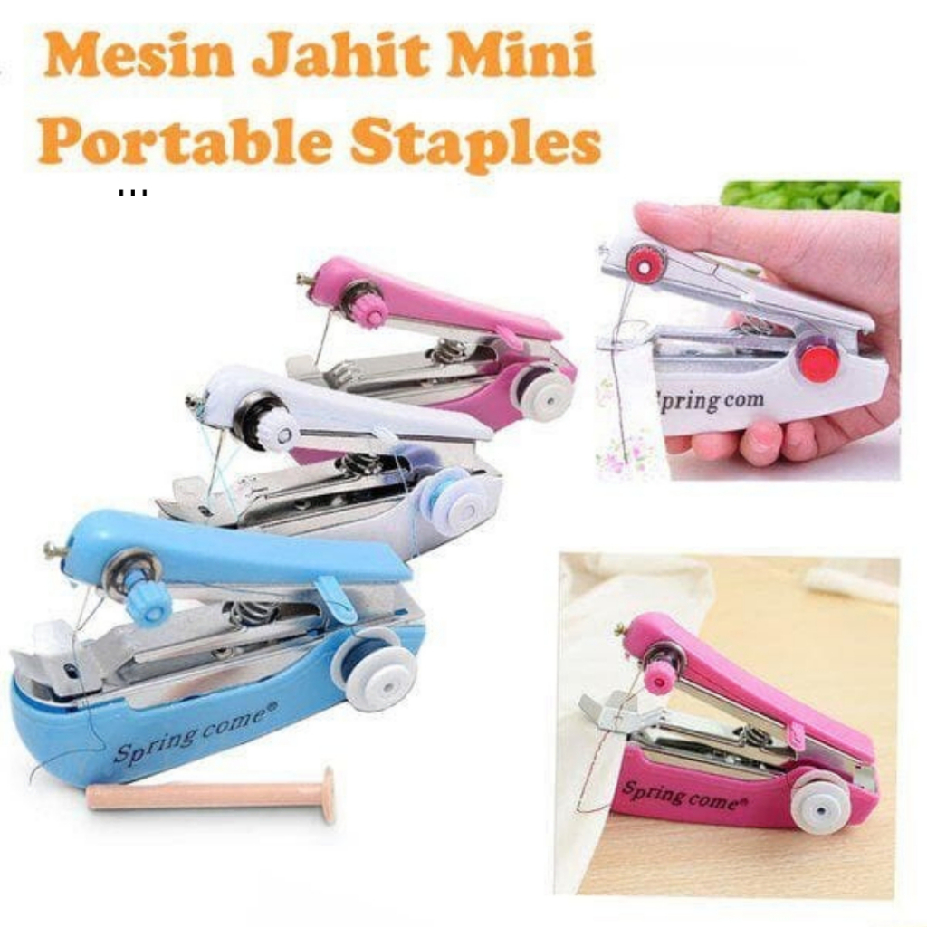 Jual Alat Mesin Jahit Portable Mini Tangan Spring Come Model Staples ...