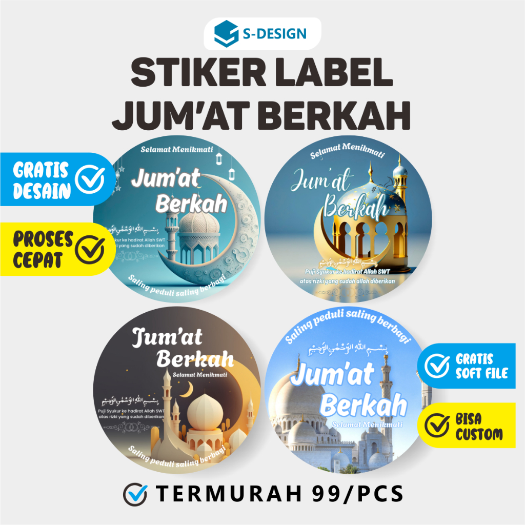 Jual STIKER LEMBARAN TERBAIK SDESAIN / STIKER ISLAMI / STIKER JUMAT ...