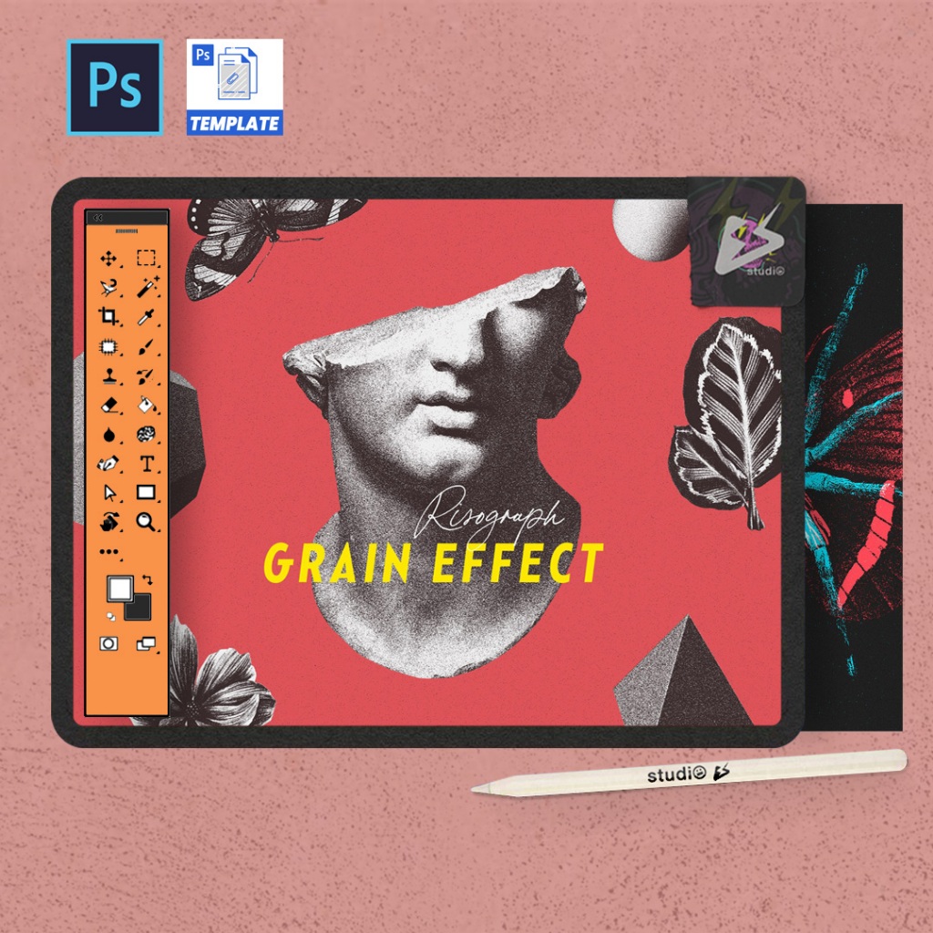 Jual Photoshop Template - PB Risograph Grain Effect for Photoshop | Shopee Indonesia