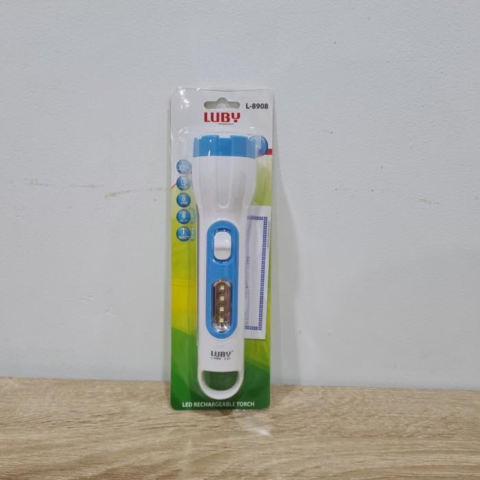 Jual Senter Luby 1 Watt Baterai Cas Ulang L 8908 Lampu Emergency LED ...