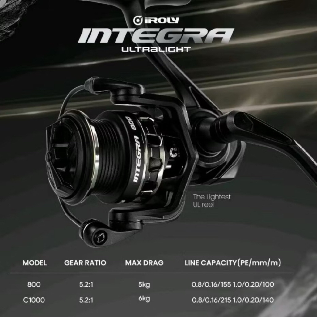Jual Reel IROLY INTEGRA ULTRALIGHT SW C1000 - Berat 110gram | Shopee ...