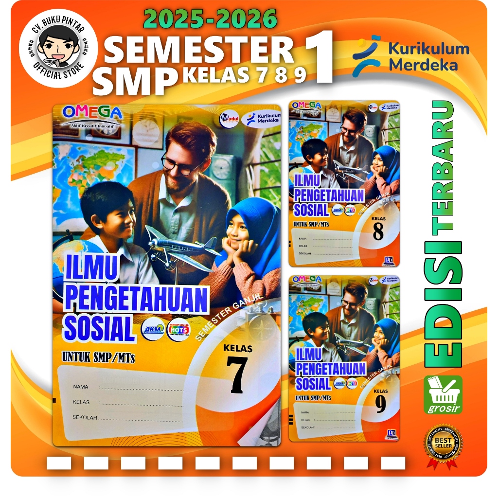 Jual LKS IPS KELAS 7 8 9 SEMESTER 1 2025-2026 KURIKULUM MERDEKA | OMEGA | Shopee Indonesia