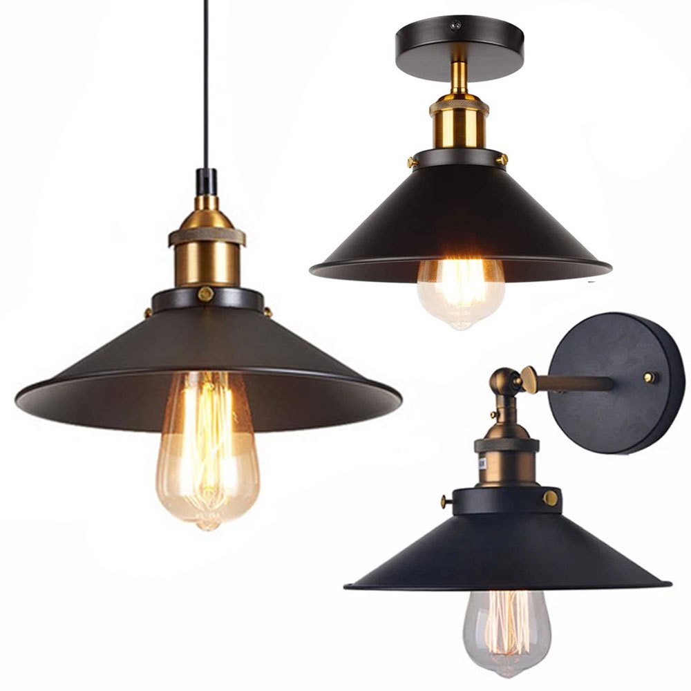 Jual 2PC Lampu Gantung/Tempel/Plafon Industrial Vintage 3 Pilihan Style ...