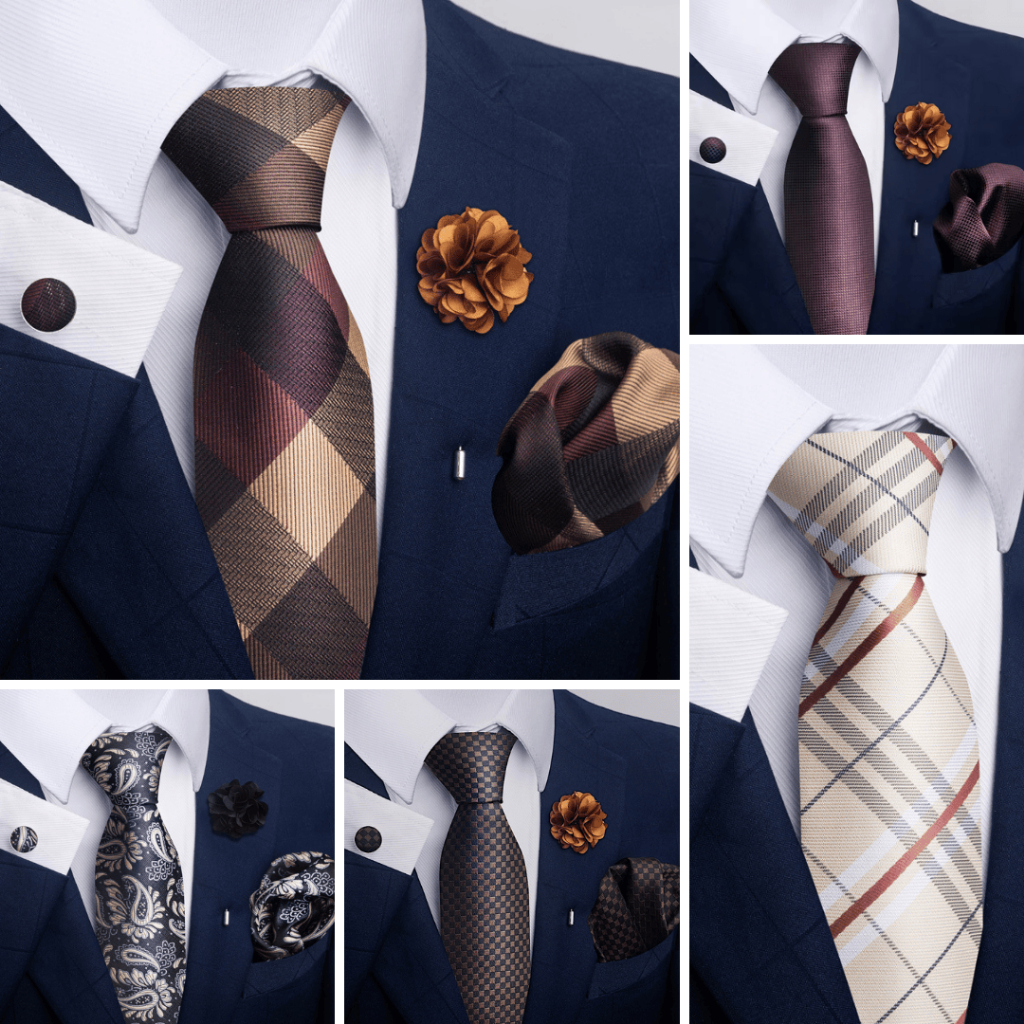 Jual KIAMA - TIE PREMIUM SET BUNDLE 4 IN 1 DASI PREMIUM WEDDING COKLAT ...